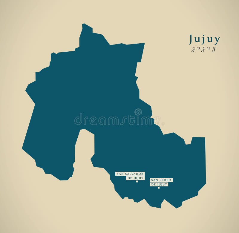 Mapa moderno - Jujuy AR stock de ilustración. Ilustración de ...