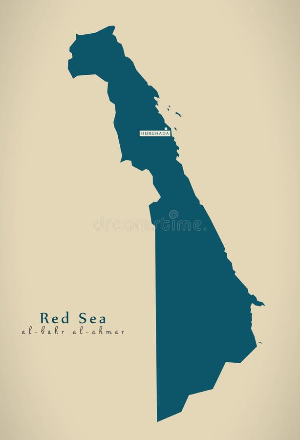 Mapa Moderno - Mar Rojo EG. Stock de ilustración - Ilustración de ...