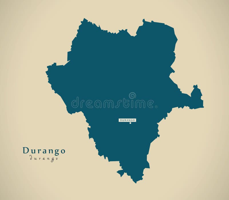 Mapa Moderno - MX De Durango Mexico Stock de ilustración - Ilustración ...