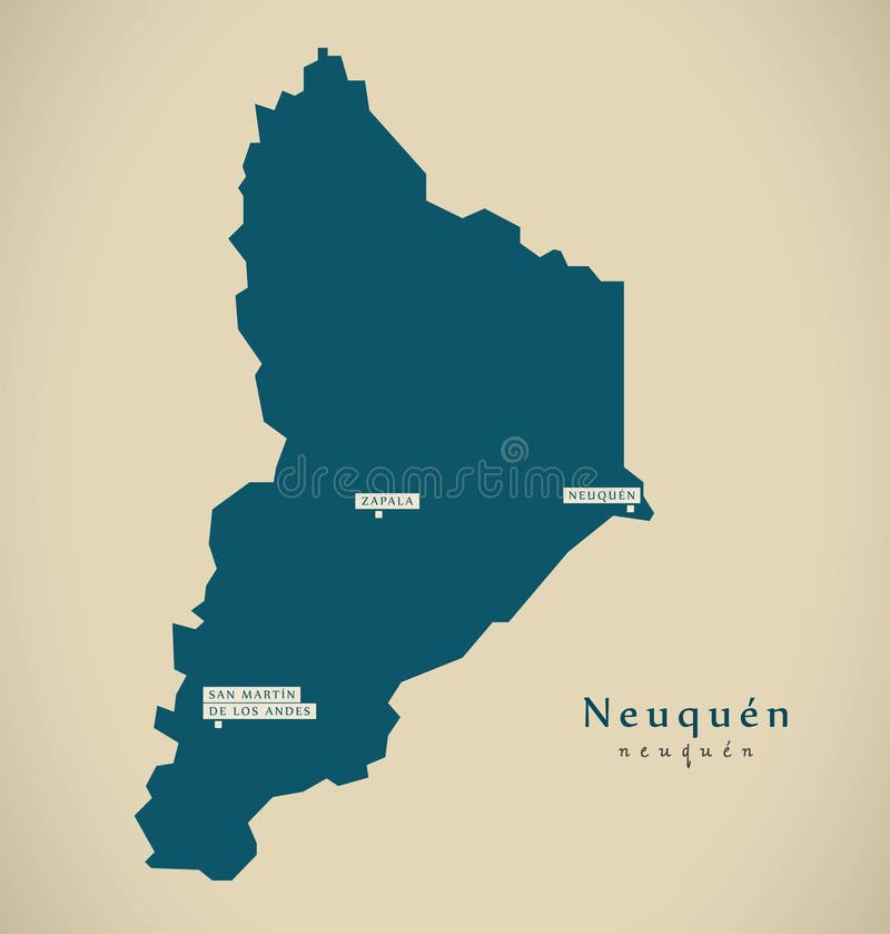 Mapa De Neuquen De La Argentina Con Illustra Argentino De La Bandera ...