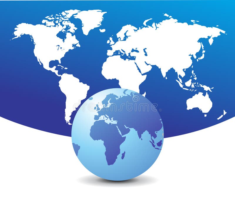 Mapa Mundial Con El Mundo Entero Ilustración del Vector - Ilustración ...