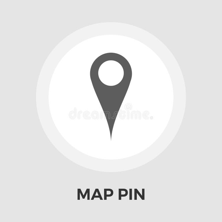Mapa Pin Flat Icon ilustração do vetor. Ilustração de tecnologia - 98346189