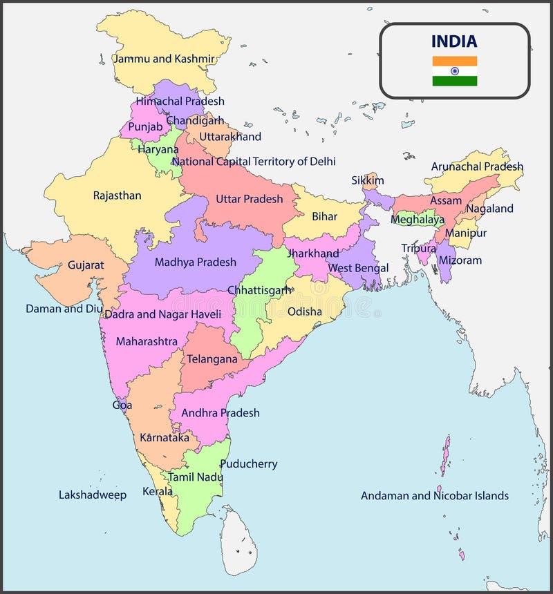 Mapa Geografico Da India