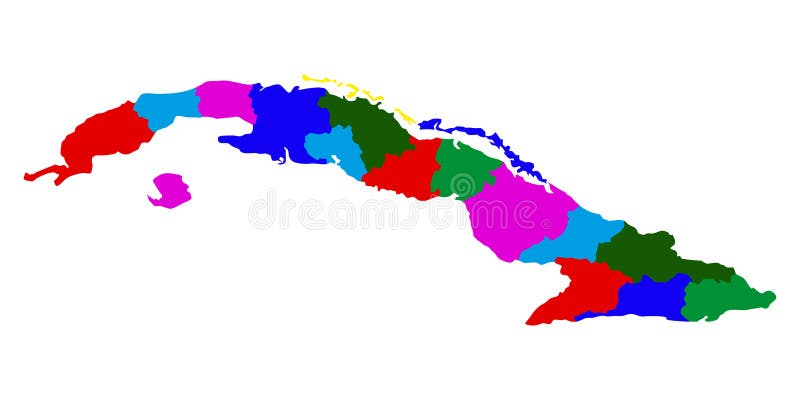 Mapa Político De Cuba Con Nombres Ilustración del Vector - Ilustración ...