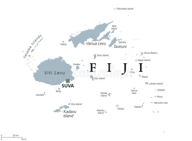 Mapa político das Fiji ilustração do vetor. Ilustração de mapa - 96767261