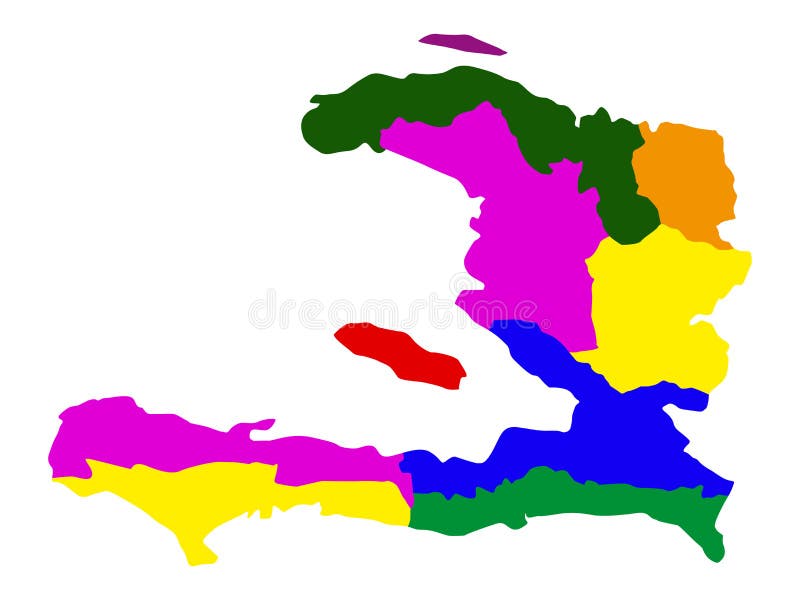 Mapa político de Haiti ilustração do vetor. Ilustração de haiti - 110769410