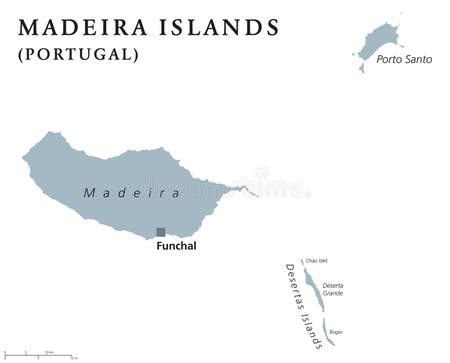 Mapa Político De Las Islas De Madeira Ilustración del Vector ...