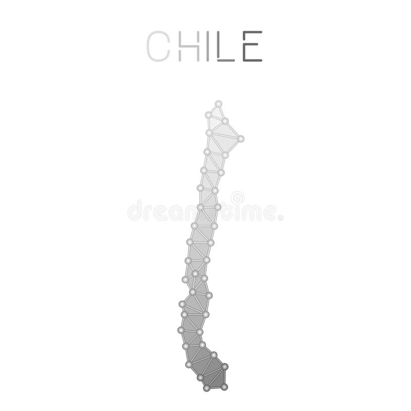 Plantilla Del Vector Del Infographics Del Mapa De Chile Con Regiones Y ...
