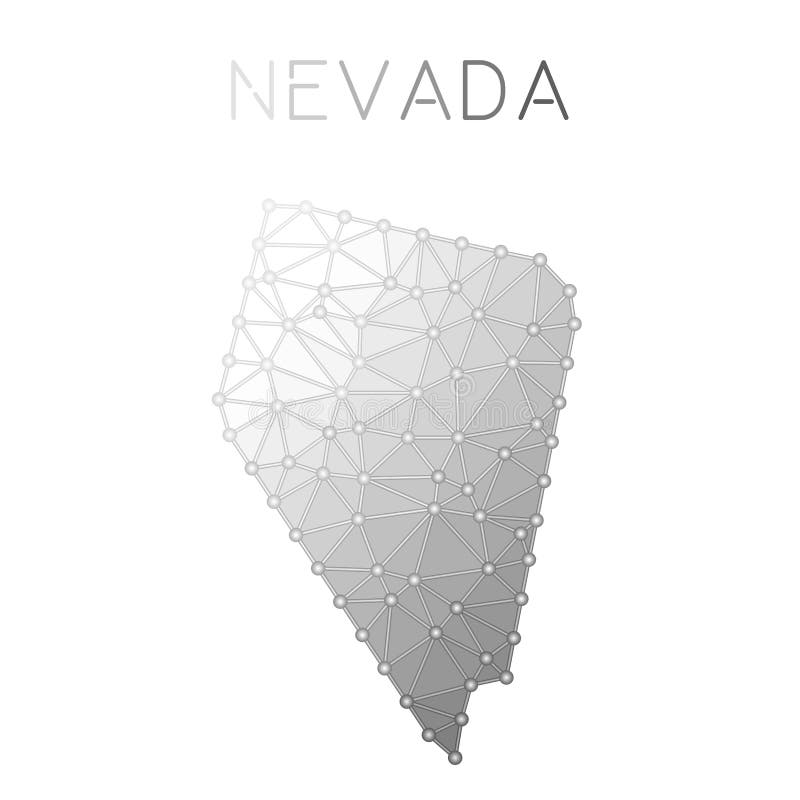 Mapa Poligonal Del Vector De Nevada Ilustración del Vector ...