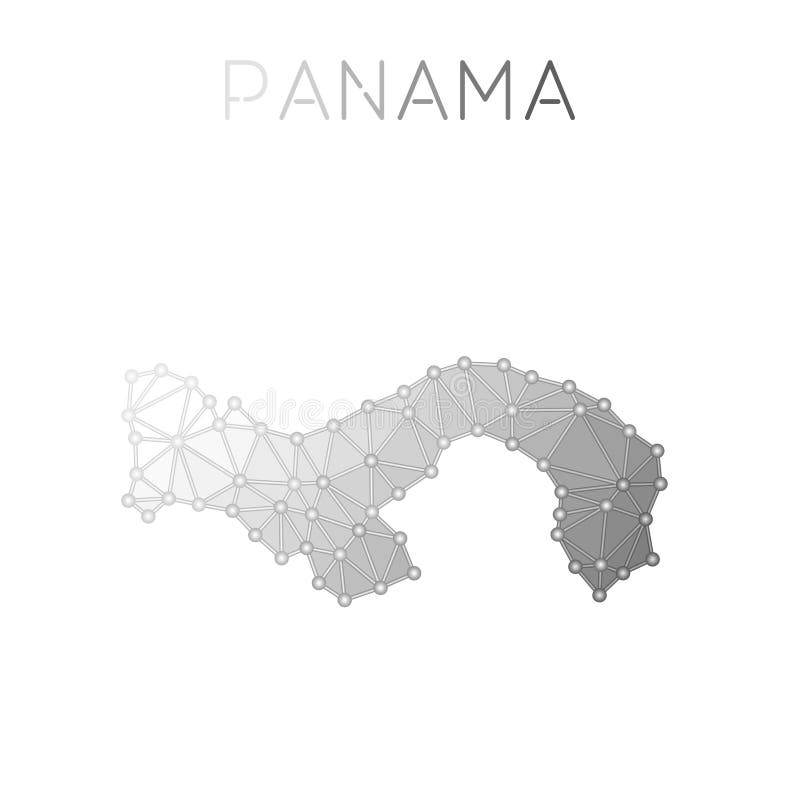 Mapa Poligonal Del Vector De Panamá Ilustración del Vector ...