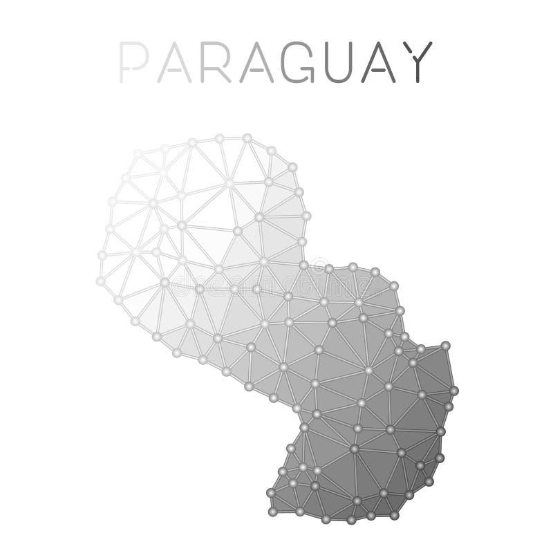 Plantilla Del Vector Del Infographics Del Mapa De Paraguay Con Regiones ...