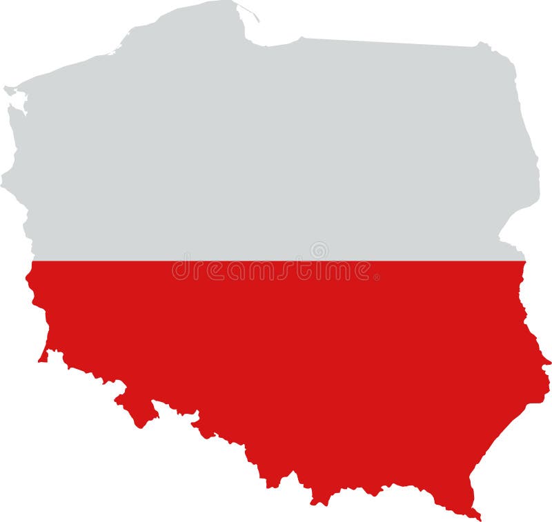 Mapa polski ilustracja wektor. Ilustracja złożonej z kontur - 204354043