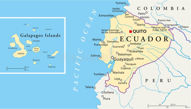 Mapa Político De Las Islas De Ecuador Y De Las Islas Galápagos ... Mapa Político De Las Islas De Ecuador Y De Las Islas Galápagos ...