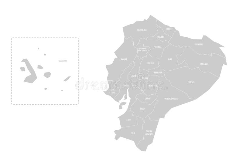 Mapa Político Ecuador De Divisiones Administrativas Ilustración del ... Mapa Político Ecuador De Divisiones Administrativas Ilustración del ...