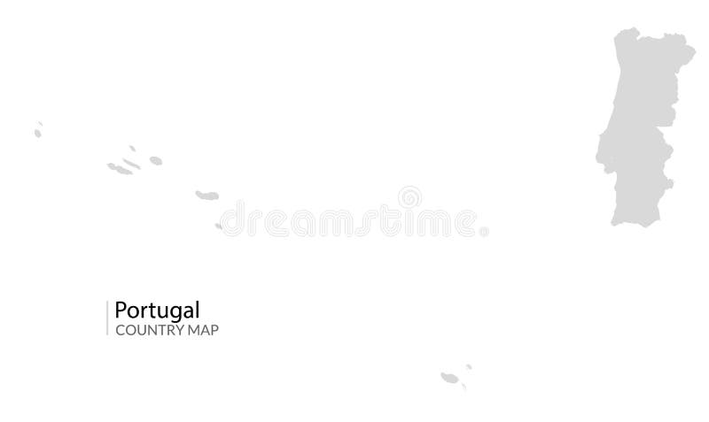 Mapa Portugal. ícone De Forma De Vetor Portugal Cinza Isolado ...