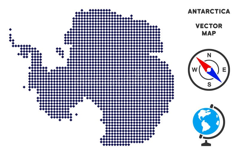 Mapa Punteado De La Antártida Ilustración del Vector - Ilustración de modelo, pista: 122645616