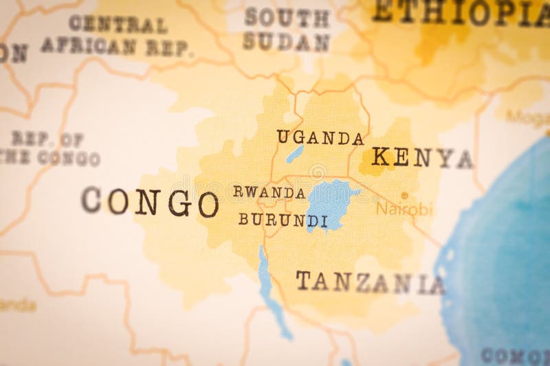 Mapa realista do ruanda. ilustração stock. Ilustração de terras - 280129862