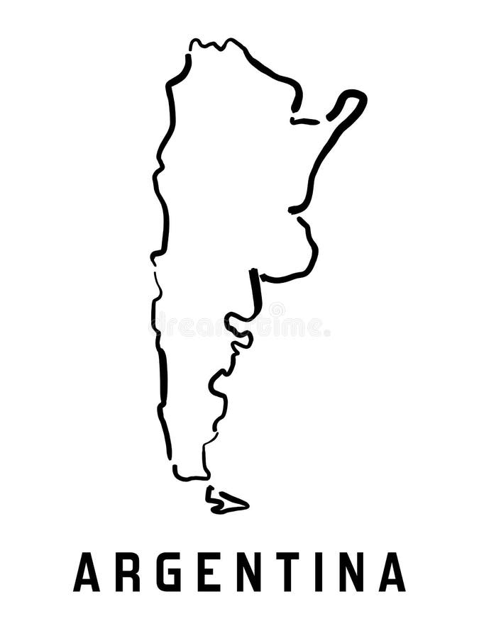 Mapa Simple De La Argentina Ilustración del Vector - Ilustración de ...