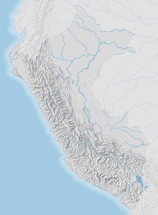 Mapa topográfico del perú stock de ilustración. Ilustración de gris ...