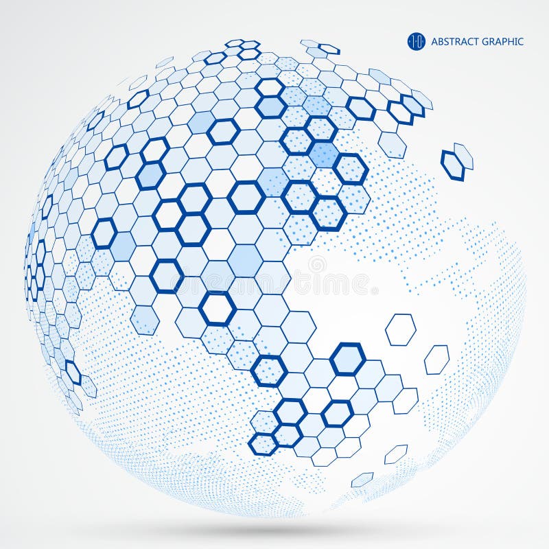Mapa Tridimensional Del Mundo Stock de ilustración - Ilustración de ...