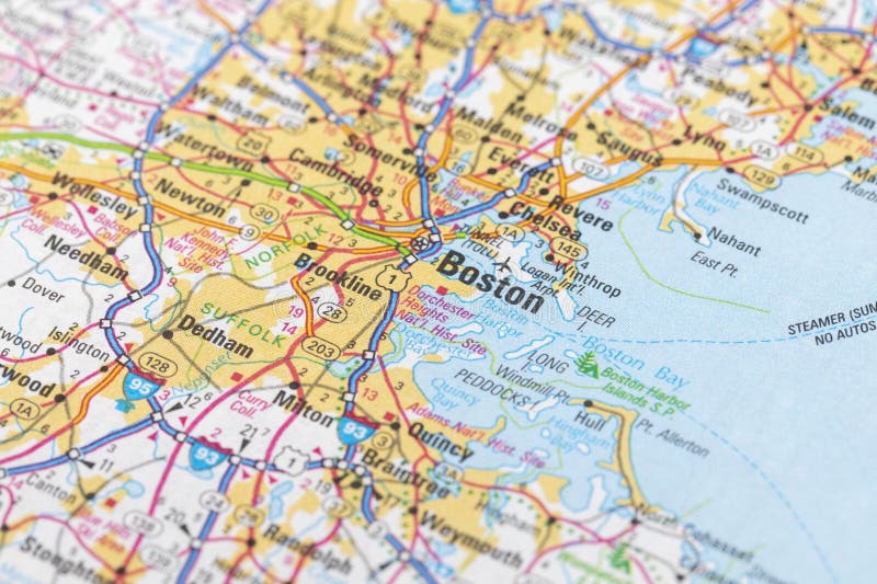 Mapa urbano de boston usa. stock de ilustración. Ilustración de mano ...