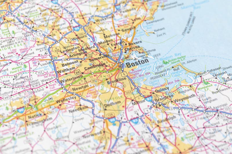 Mapa urbano de boston usa. stock de ilustración. Ilustración de mano ...