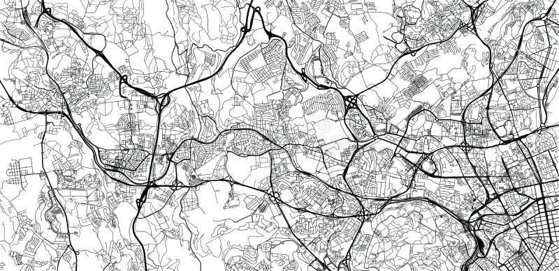 Mapa De La Ciudad De Amadora Portugal Ilustración del Vector ...