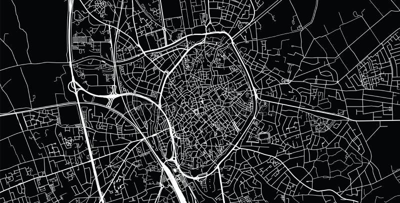 Mapa Urbano Vectorial Urbano De Brujas Belgium Ilustración del Vector ...