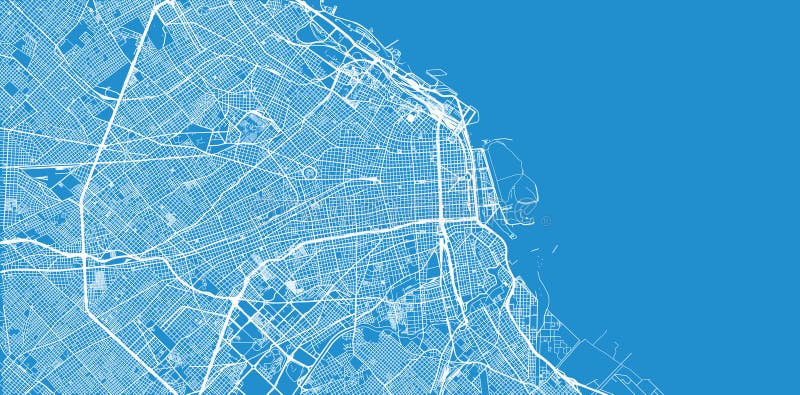 Mapa Urbano Vectorial De Buenos Aires Argentina Ilustración del Vector ...