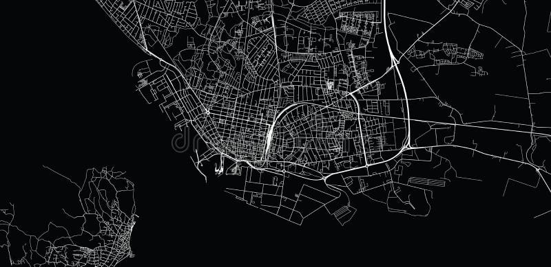 Mapa Urbano Vectorial De Esbjerg Denmark Ilustración del Vector ...