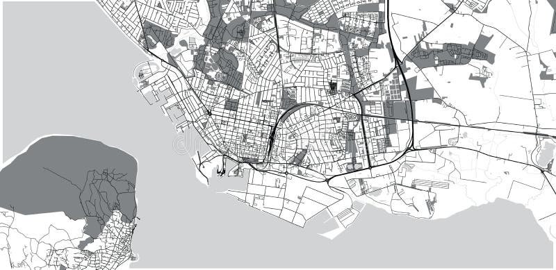 Mapa Urbano Vectorial De Esbjerg Denmark Ilustración del Vector ...