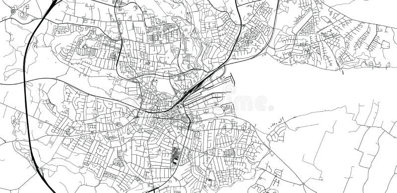 Mapa Urbano Vectorial De Kolding Denmark Ilustración del Vector ...
