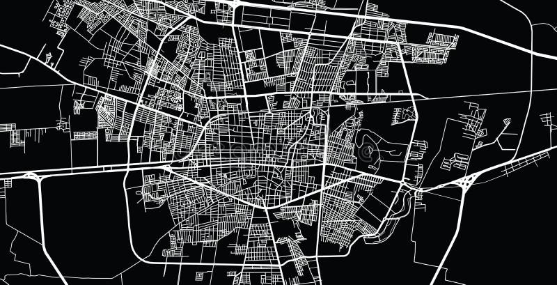 Mapa Urbano Vectorial De La Ciudad De Celaya México Ilustración del ...