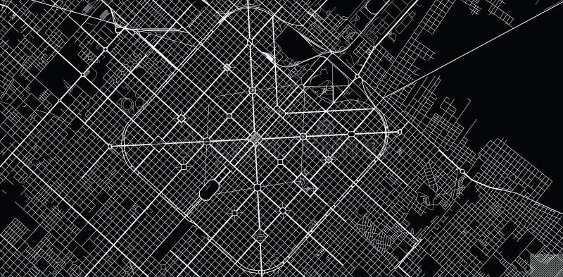 Mapa Urbano Vectorial De La Plata Argentina Ilustración del Vector ...