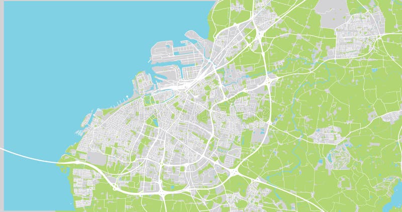 Mapa Urbano Vectorial De Malmo Suecia Europa Ilustración del Vector ...