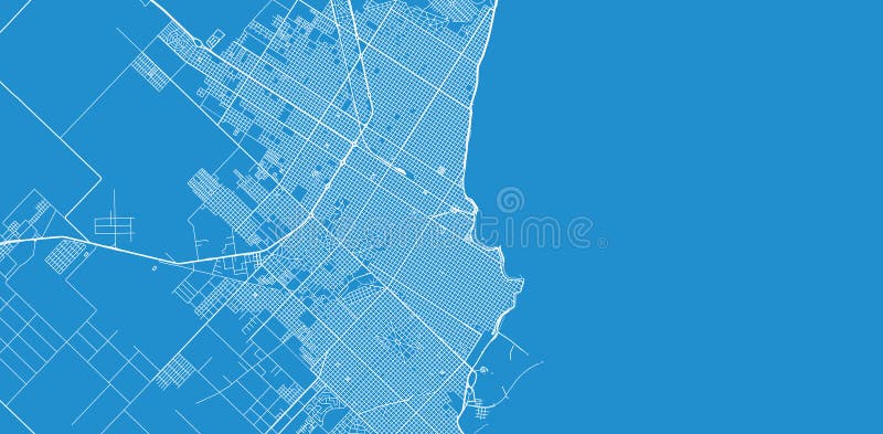 Mapa Urbano Vectorial De Mar Del Plata Argentina Ilustración del Vector ...