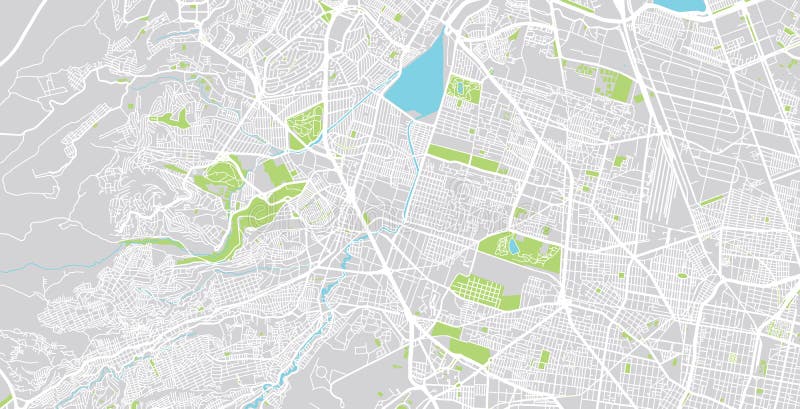 Mapa Urbano Vectorial De Naucalpan México Ilustración del Vector ...