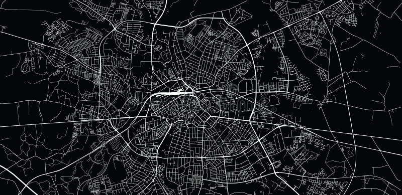 Mapa Urbano Vectorial Urbano De Odense Denmark Ilustración del Vector ...