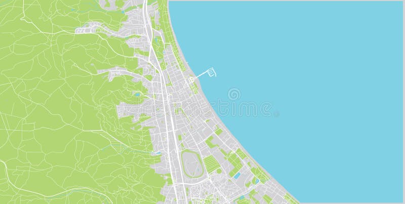 Mapa Urbano Vectorial Urbano De Sopot Poland Ilustración del Vector ...