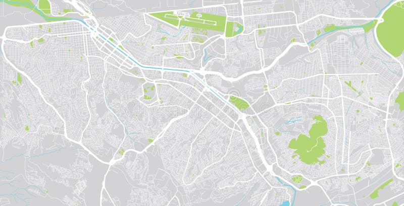 Mapa Urbano Vectorial De Tijuana México Ilustración del Vector ...