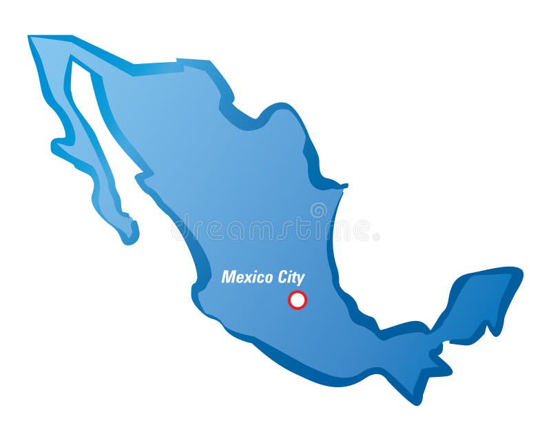 Mapa Vectorial De La Ciudad De México Y México Stock de ilustración ...