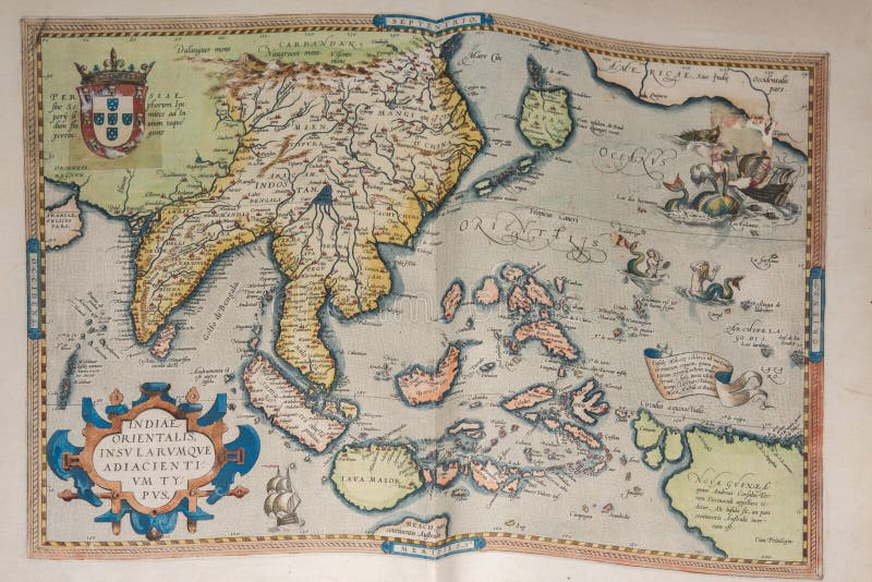 Mapa Velho Do Globo Da Terra Da Antiguidade Do Vintage Foto de Stock ...