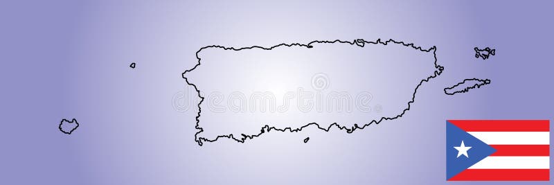 Silueta Del Mapa De Puerto Rico Stock de ilustración - Ilustración de ...
