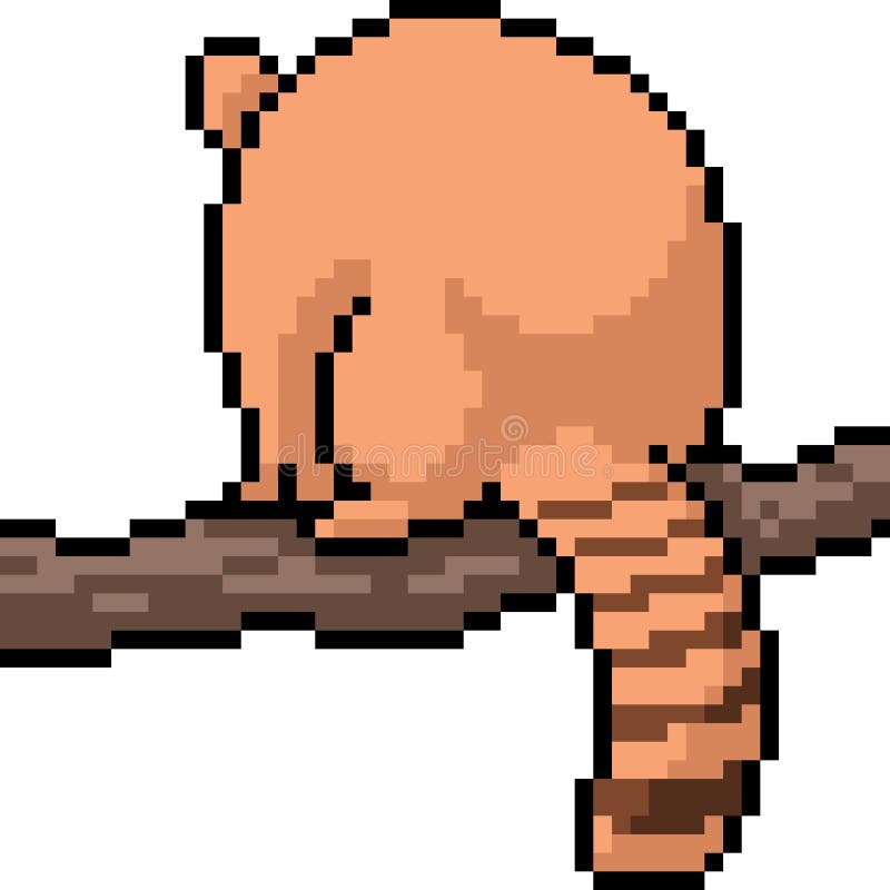 Mapache De La Grasa Del Arte Del Pixel Del Vector Ilustración del ...
