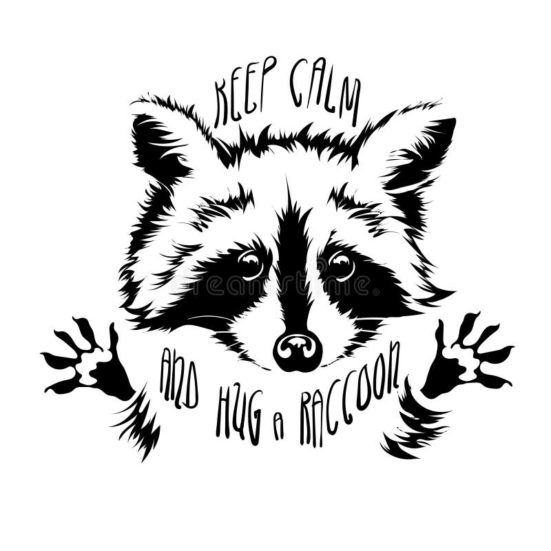Mapache Del Abrazo Del Vector Ilustración del Vector - Ilustración de ...