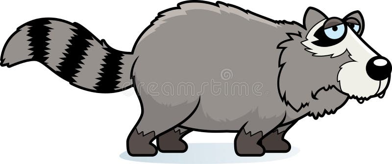 Mapache Triste De La Historieta Ilustración del Vector - Ilustración de ...
