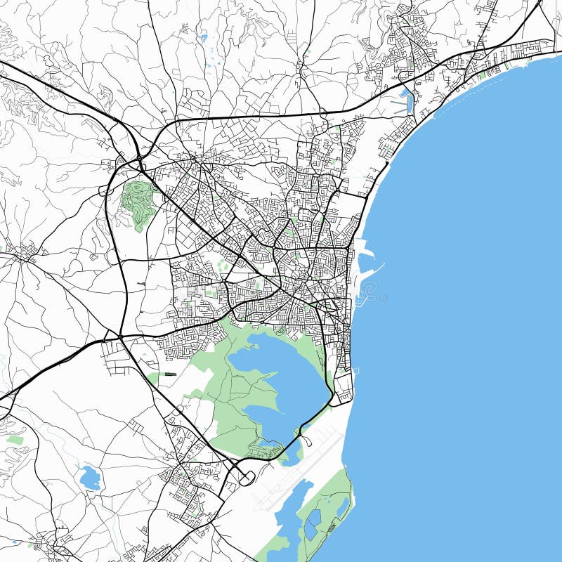 Mapas De La Ciudad De Larnaca. Stock de ilustración - Ilustración de ...