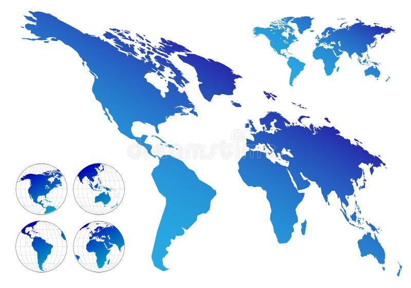 Mapas do mundo ilustração do vetor. Ilustração de planeta - 10192059