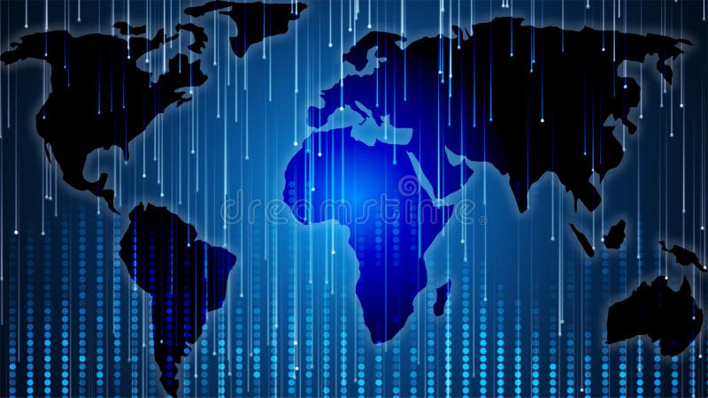 Mapas Globales Del Mundo En El Ejemplo Digital Stock de ilustración ...