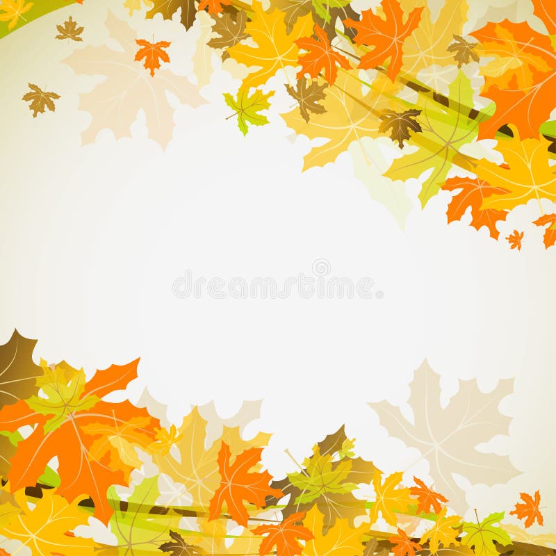 Stylized Illustrated Fall Background Stock Vector - Illustration of ...